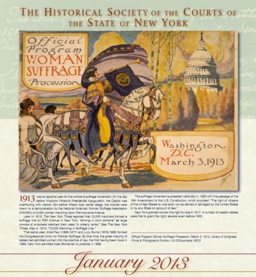 2013 Society Calendar - "100 Years Ago 1913-2013: New York Legal ...