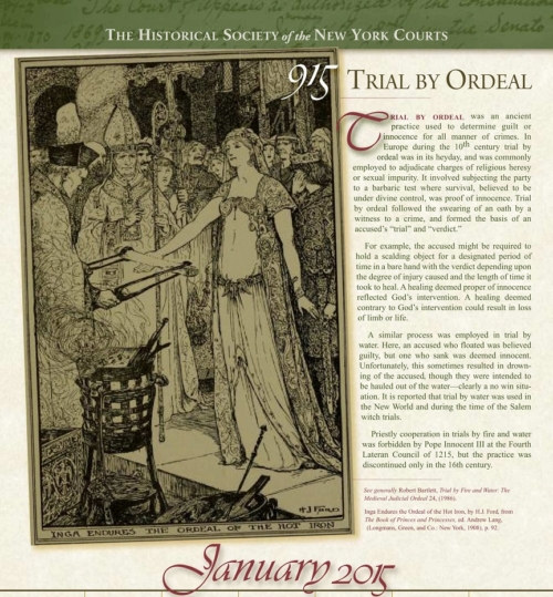2015 Society Calendar - "Legal History Through the Ages" - Historical ...