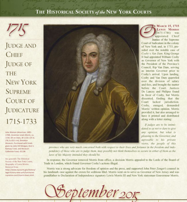 2015 Society Calendar - "Legal History Through the Ages" - Historical ...