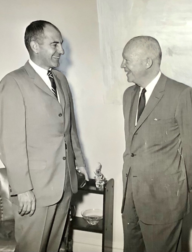 Judge Stewart F. Hancock with President Dwight D. Eisenhower ...